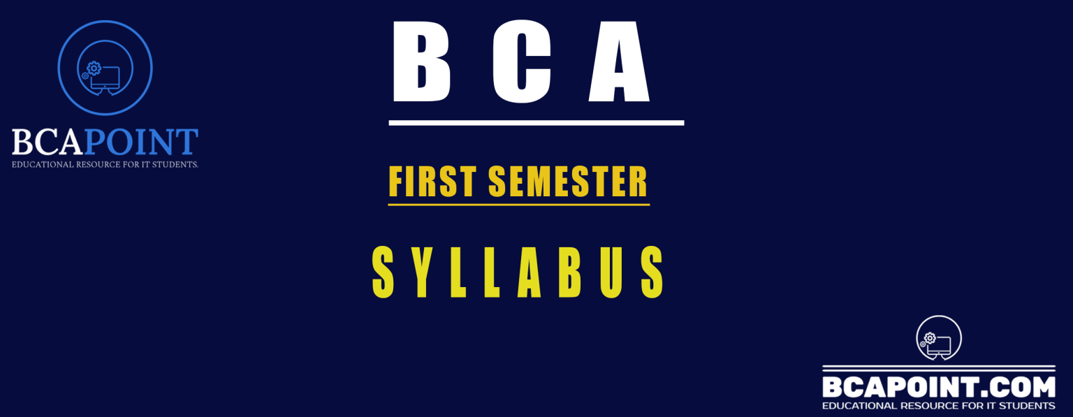 BCA First Semester Syllabus - BCA NOTES : BCAPOINT