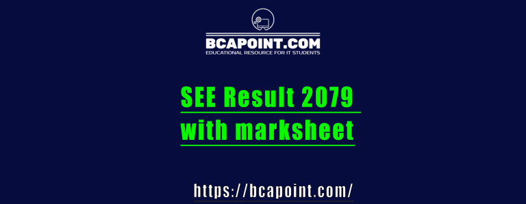 SEE Result 2079 with marksheet - BCA NOTES : BCAPOINT